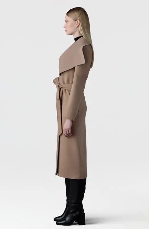 Mackage Mai Wool Wrap Coat - Light Camel
