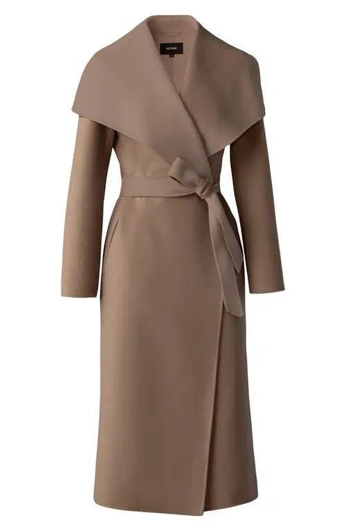 Mackage Mai Wool Wrap Coat - Light Camel