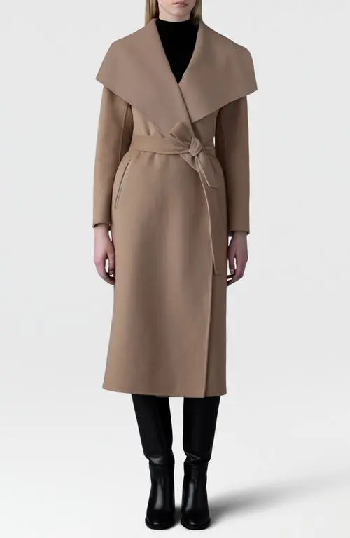 Mackage Mai Wool Wrap Coat - Light Camel