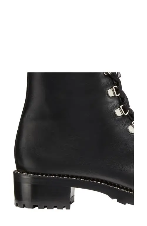 STUART WEITZMAN Kolbie Combat Boot - Black/silver