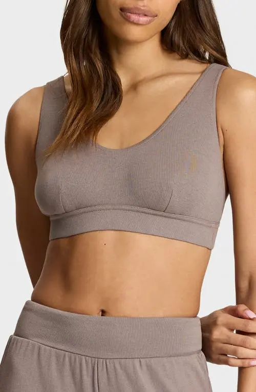 Commando Luxury Rib Bralette - Truffle