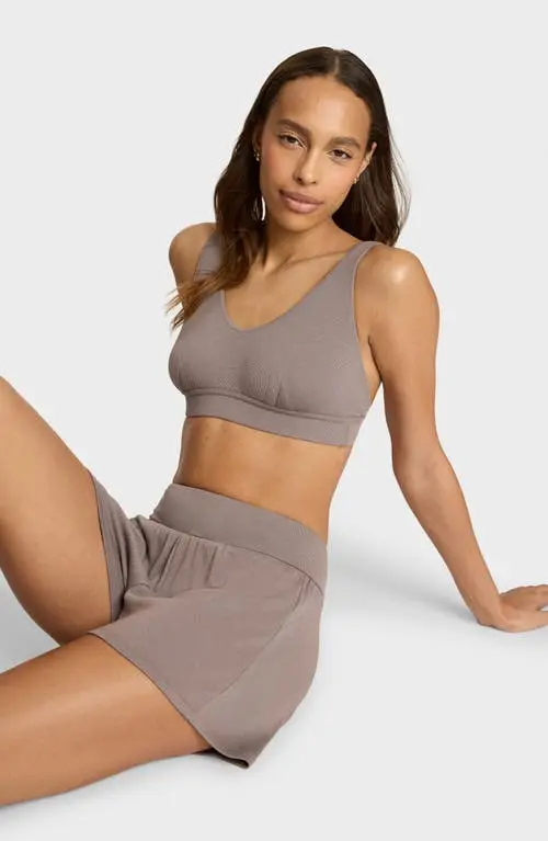 Commando Luxury Rib Bralette - Truffle