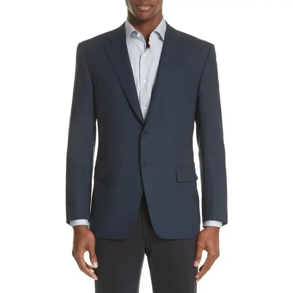 Canali Classic Fit Water Resistant Wool Blazer