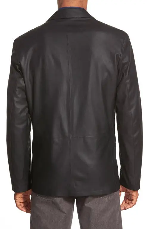 Remy Leather Lite Button Blazer
