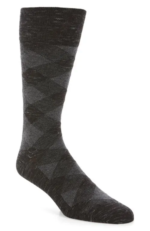 Cole Haan Twist Plaid Socks - Black