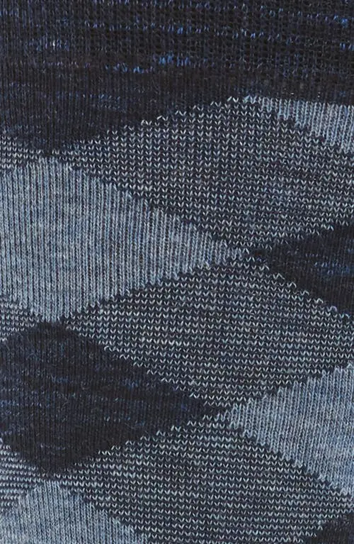 Cole Haan Twist Plaid Socks - Blue Rain Heather