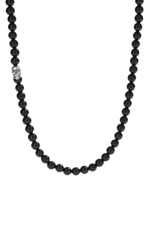 DEGS & SAL Onyx Bead Necklace - Black