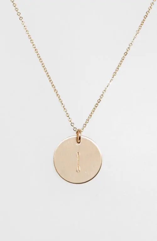 NASHELLE 14k-gold Fill Initial Disc Necklace - 14k Gold Fill I