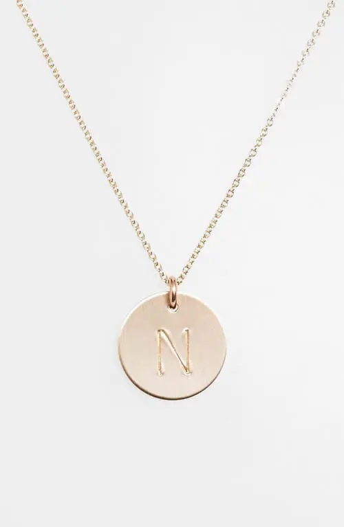 NASHELLE 14k-gold Fill Initial Disc Necklace - 14k Gold Fill N