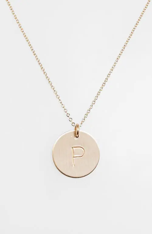 NASHELLE 14k-gold Fill Initial Disc Necklace - 14k Gold Fill P