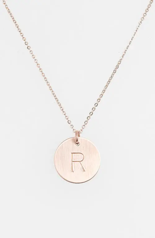 NASHELLE 14k-gold Fill Initial Disc Necklace - 14k Gold Fill R