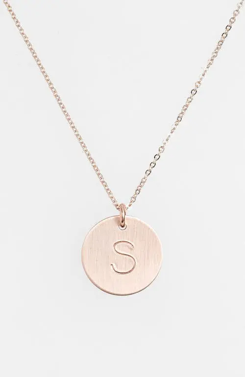 NASHELLE 14k-gold Fill Initial Disc Necklace - 14k Gold Fill S