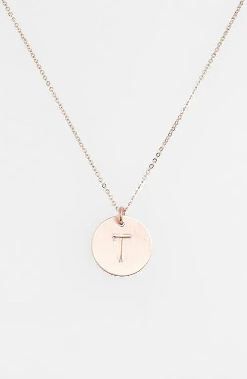 NASHELLE 14k-gold Fill Initial Disc Necklace - 14k Gold Fill T