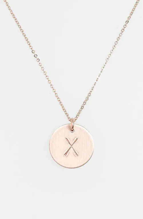 NASHELLE 14k-gold Fill Initial Disc Necklace - 14k Gold Fill X