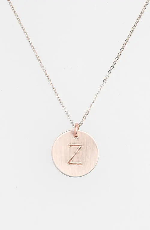 NASHELLE 14k-gold Fill Initial Disc Necklace - 14k Gold Fill Z