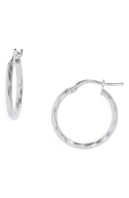 Argento Vivo Twisted Hoop Earrings - Silver