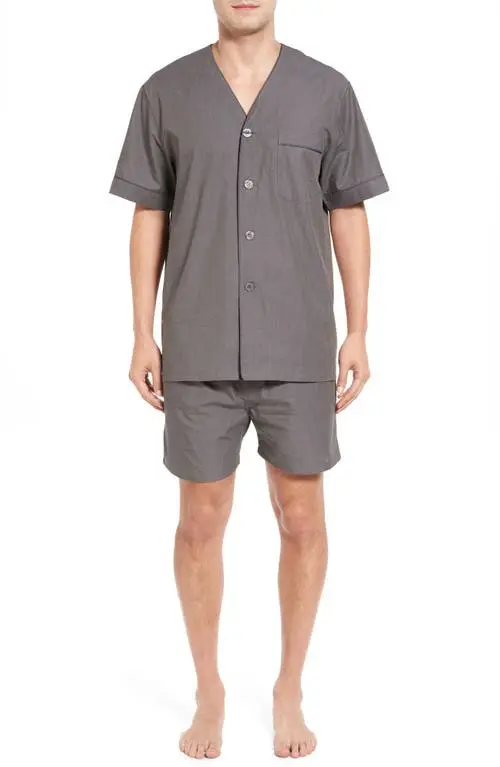 Majestic International Cotton Short Pajamas - Charcoal