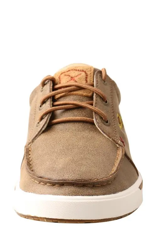 TWISTED X Lace-up Sneakers With Moc-toe Detailing And Embroidered Accents