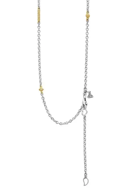 Lagos Caviar Icon Charm Chain Necklace