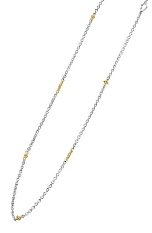 Lagos Caviar Icon Charm Chain Necklace