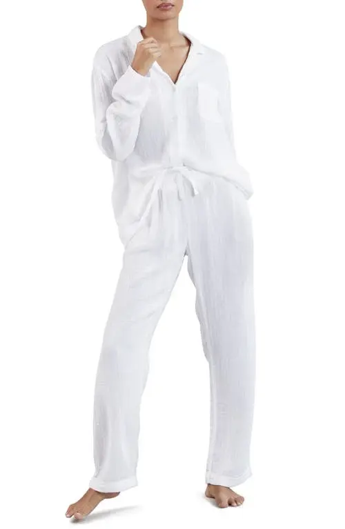 THE WHITE COMPANY Double Cotton Pajamas - White