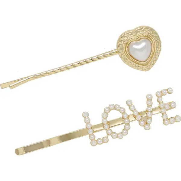 Ettika Love Hair Pin Set - Gold