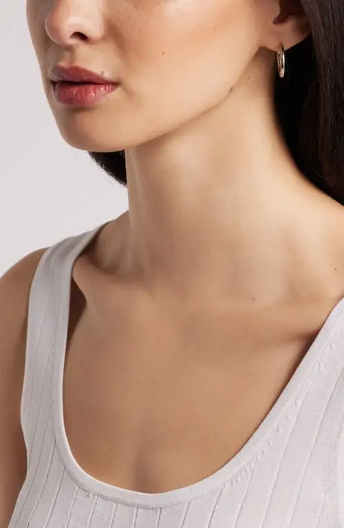 Nordstrom Small Endless Hoop Earrings - Rhodium