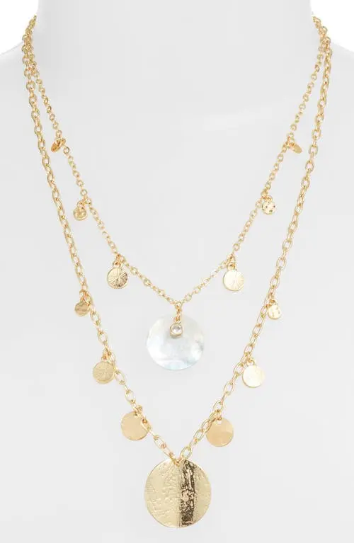 Ettika Set Of 2 Disc Station Necklaces