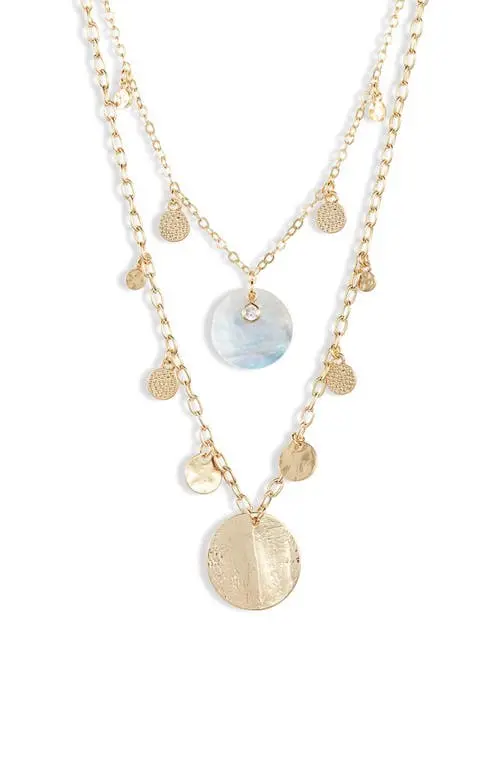 Ettika Set Of 2 Disc Station Necklaces