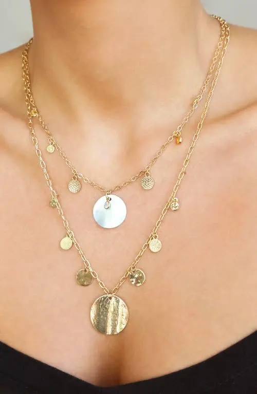 Ettika Set Of 2 Disc Station Necklaces