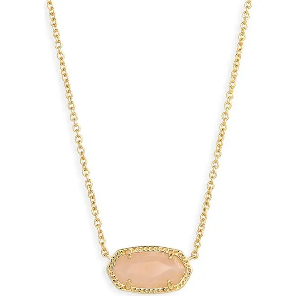 Kendra Scott Elisa Birthstone Pendant Necklace - Rose Quartz