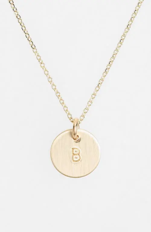 NASHELLE 14k-gold Fill Initial Mini Circle Necklace - 14k Gold Fill B