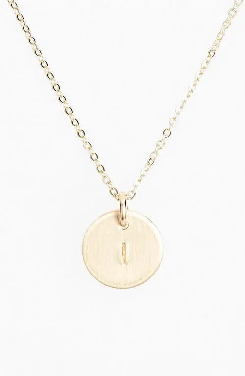 NASHELLE 14k-gold Fill Initial Mini Circle Necklace - 14k Gold Fill I