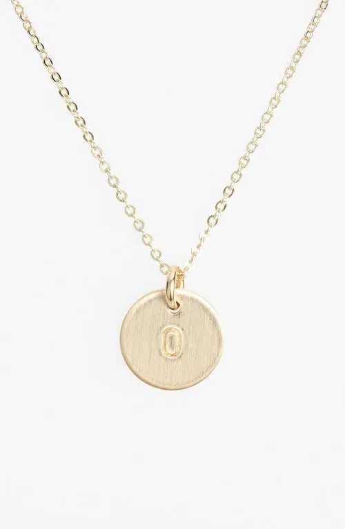NASHELLE 14k-gold Fill Initial Mini Circle Necklace - 14k Gold Fill O