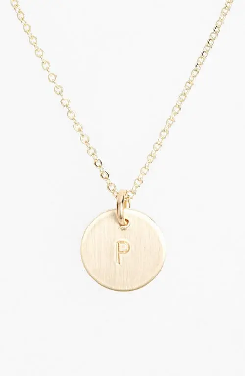 NASHELLE 14k-gold Fill Initial Mini Circle Necklace - 14k Gold Fill P