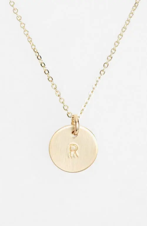 NASHELLE 14k-gold Fill Initial Mini Circle Necklace - 14k Gold Fill R
