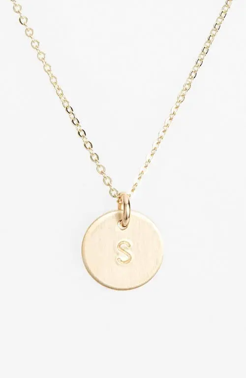 NASHELLE 14k-gold Fill Initial Mini Circle Necklace - 14k Gold Fill S