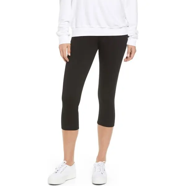 Lyssé Ntials Denim Capri Leggings - Black