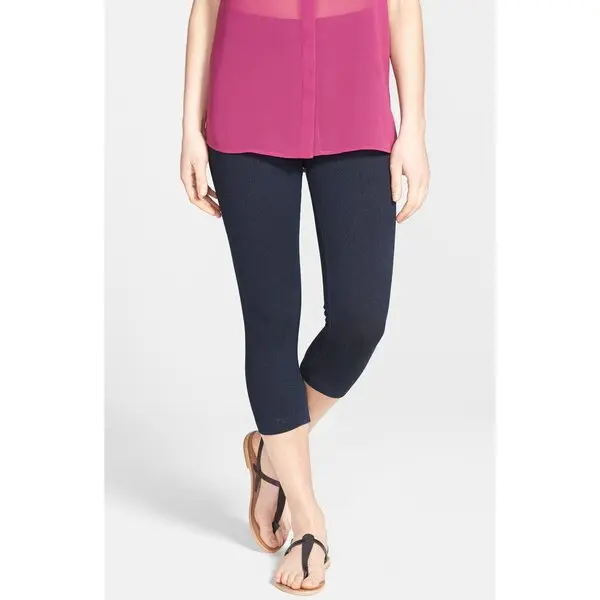 Lyssé Ntials Denim Capri Leggings - Indigo