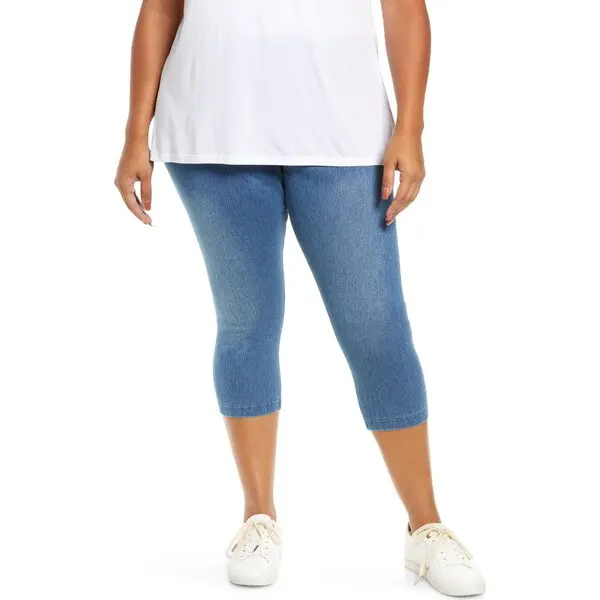 Lyssé Ntials Denim Capri Leggings - Indigo