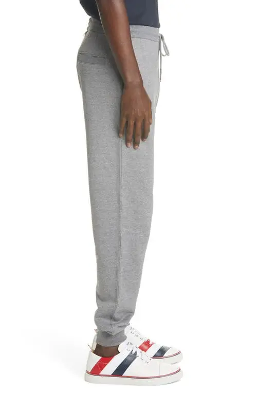 Thom Browne Tonal 4-bar Cotton Joggers - Med Grey