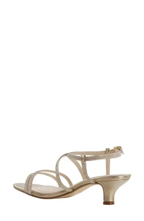 TOUCH UPS Maisie Kitten Heel Slingback Sandal - Champagne
