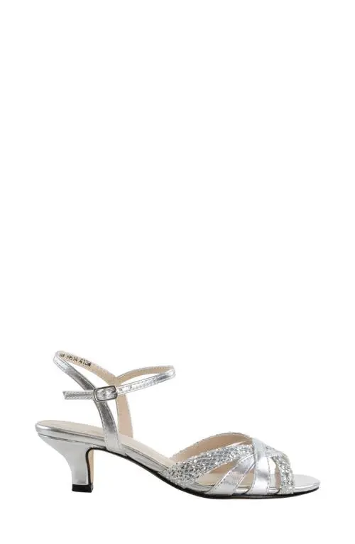 TOUCH UPS Jane Ankle Strap Sandal - Silver