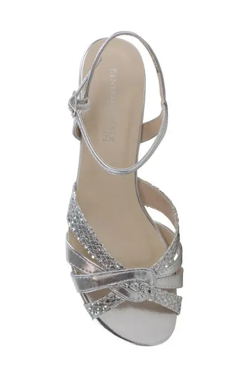 TOUCH UPS Jane Ankle Strap Sandal - Silver