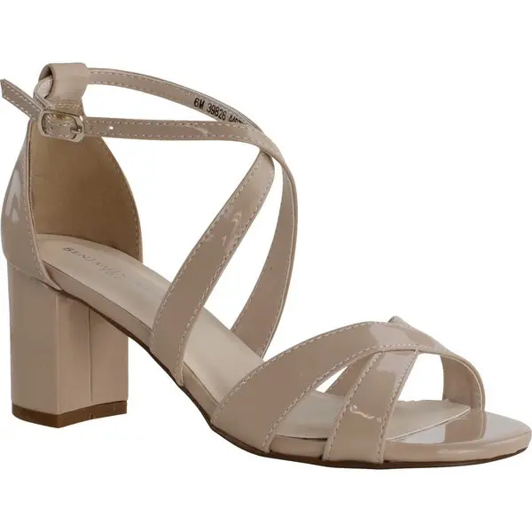 TOUCH UPS Audrey Block Heel Sandals - Nude