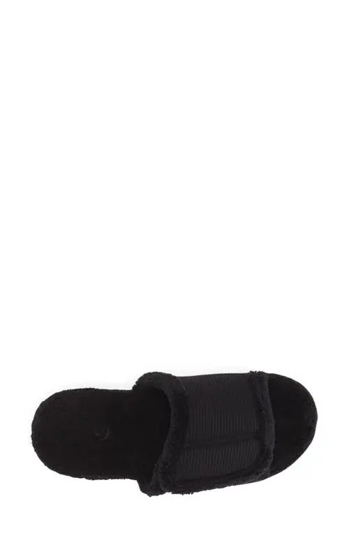 Acorn Waffle Spa Slide Slipper - Black