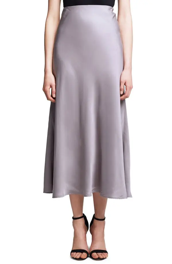 L'AGENCE Clarisa Bias Cut Satin Skirt