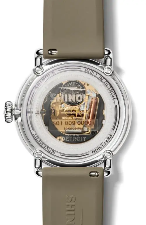 Shinola Detrola Silicone Strap Watch