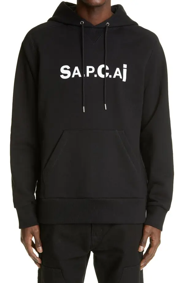 A.P.C. X Sacai Taiyo Logo Hoodie In Black - 40% Off | Editorialist