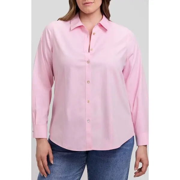 Foxcroft Dianna Non-iron Button-up Shirt - Chambray Pink